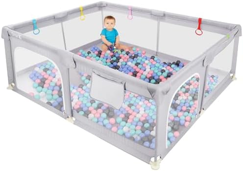Amazon.com : Baby Playpen for Babies and Toddlers 74" × 59" Large Area ...