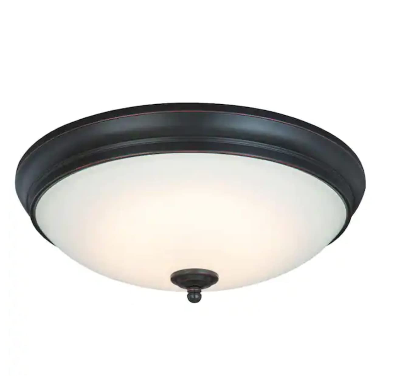 Hampton Bay Lighting Oil Rubbed Bronze Selectable LED Flush Mount ...