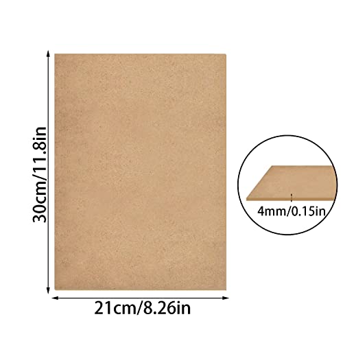 TSKDKIT A4 MDF Wood Boards for Crafts 4mm Medium Density Fiberboard ...