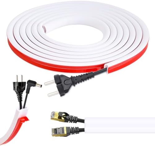 Cache-CâBles Semi-Circulaire en PVC Flexible - Ruban AdhéSif - pour ...