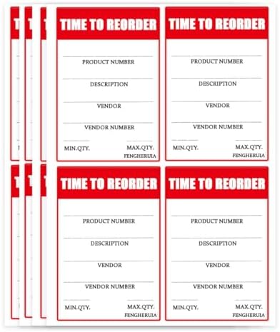 Amazon.com : Generic Time to Reorder Stickers 2x3 Inch Warehouse ...