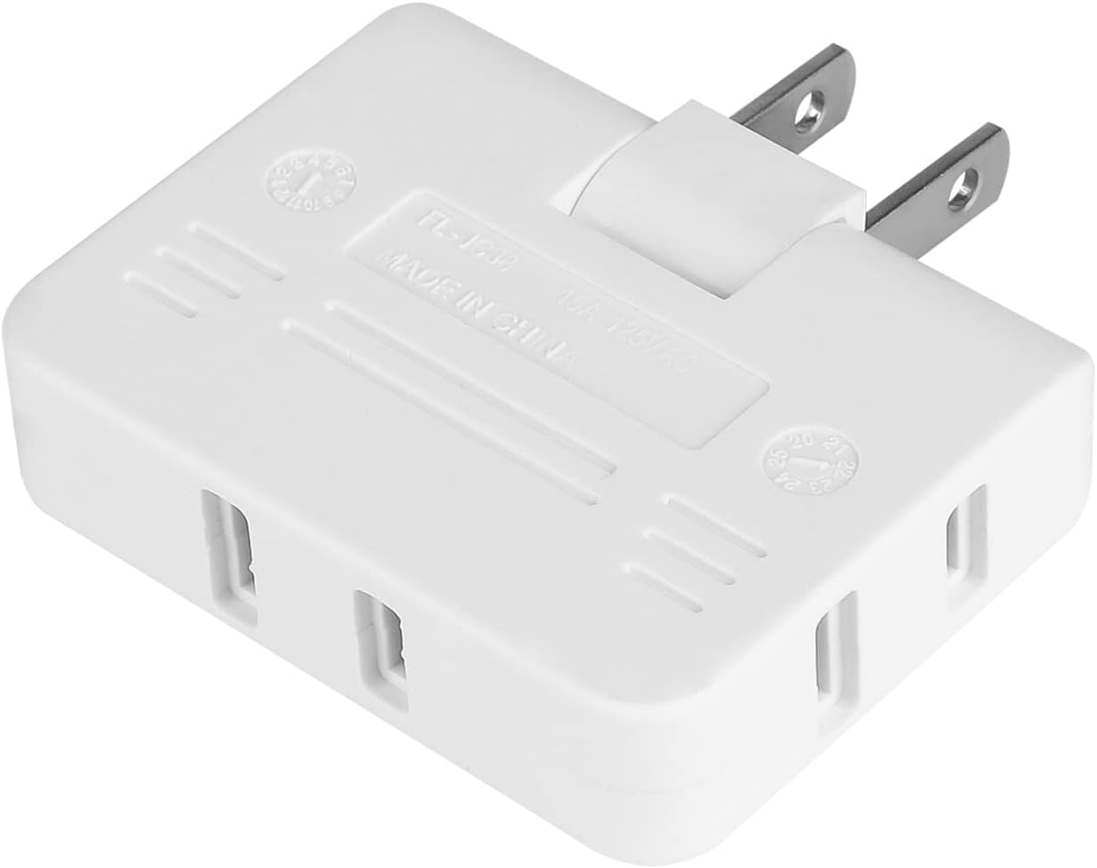 Amazon.com: 3 Way Flat Wall Outlet Extender AC Adapter - 180 Degree ...