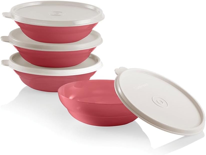 Amazon.com | Tupperware Small Cereal jr Junior 1-cup/260 mL Bowl Set of ...