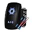 12V/24V Blue Light Illuminated Button Rocker Switch High Low Zombie ...