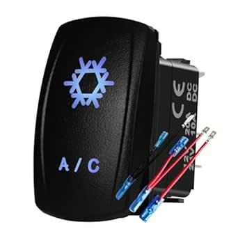 Emergency Stop Button 12V/24V Blue Light Illuminated Button Rocker ...