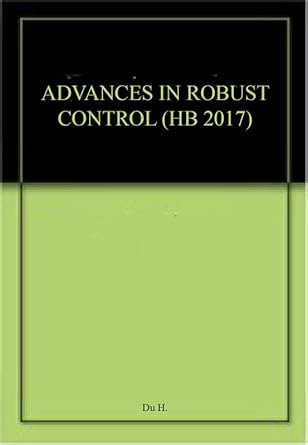 Buy ADVANCES IN ROBUST CONTROL (HB 2017) Book Online at Low Prices in ...