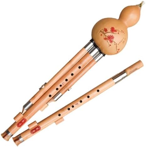 Amazon.com: Hulusi Flute Dual-tone Gourd Cucurbit Flute Nan Bamboo for ...