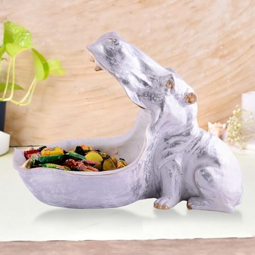 Ethnic TradersAngry Hippopotamus Mouth Open Face Sculpture Polyresin ...