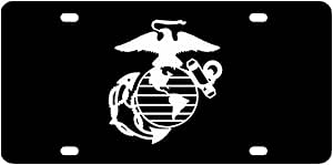 Amazon.com: for USMC License Plate Cover,Chrome Tag Plate Number Plate ...