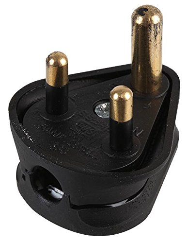 Pro Elec 5A PLUG BLACK 3-Pin Round mains Plug 5A Black : Amazon.co.uk ...