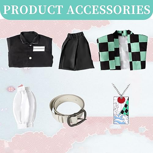Winric Tanjiro Cosplay Costume Outfit Kamado Tanjiro Kimono Jacket ...