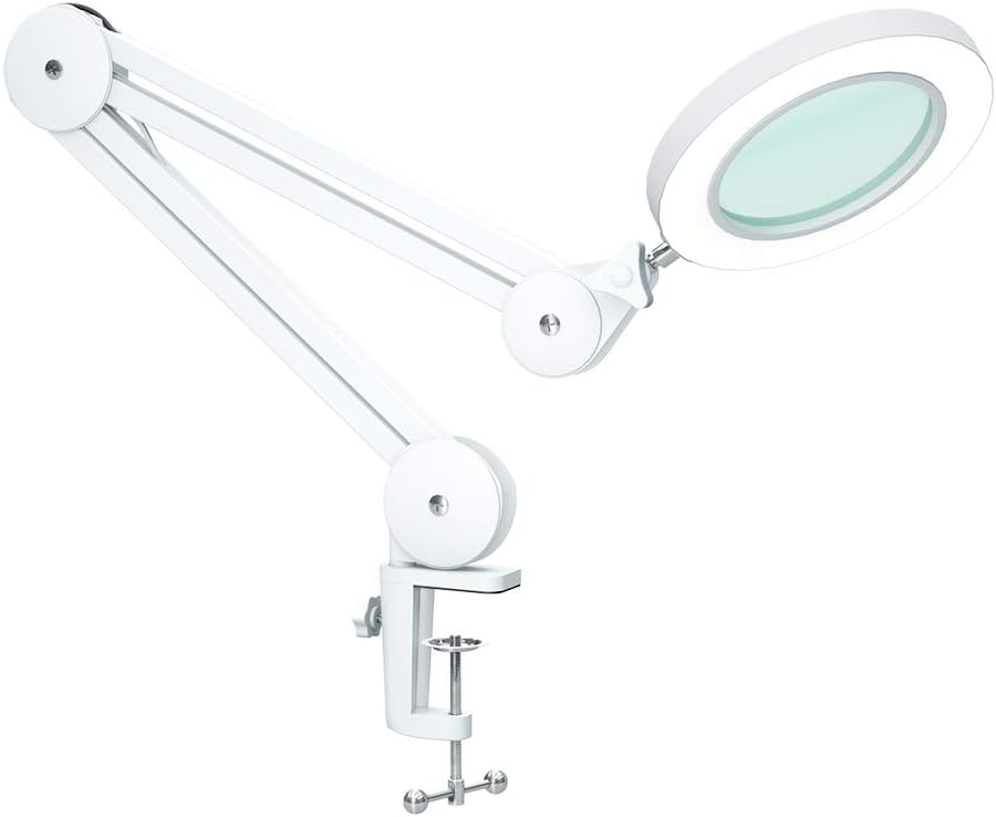 Amazon.com: Beyamz LED Magnifying Lamp with Premium Swing Arm, 5X ...