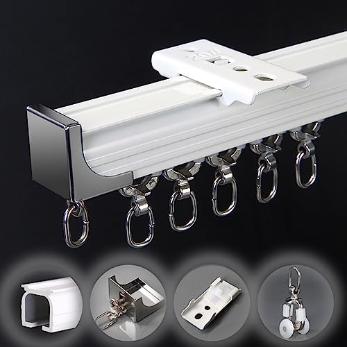 Heavy Duty Single Curtain Track, Slide Curtain Rail Kit, Room Divider ...