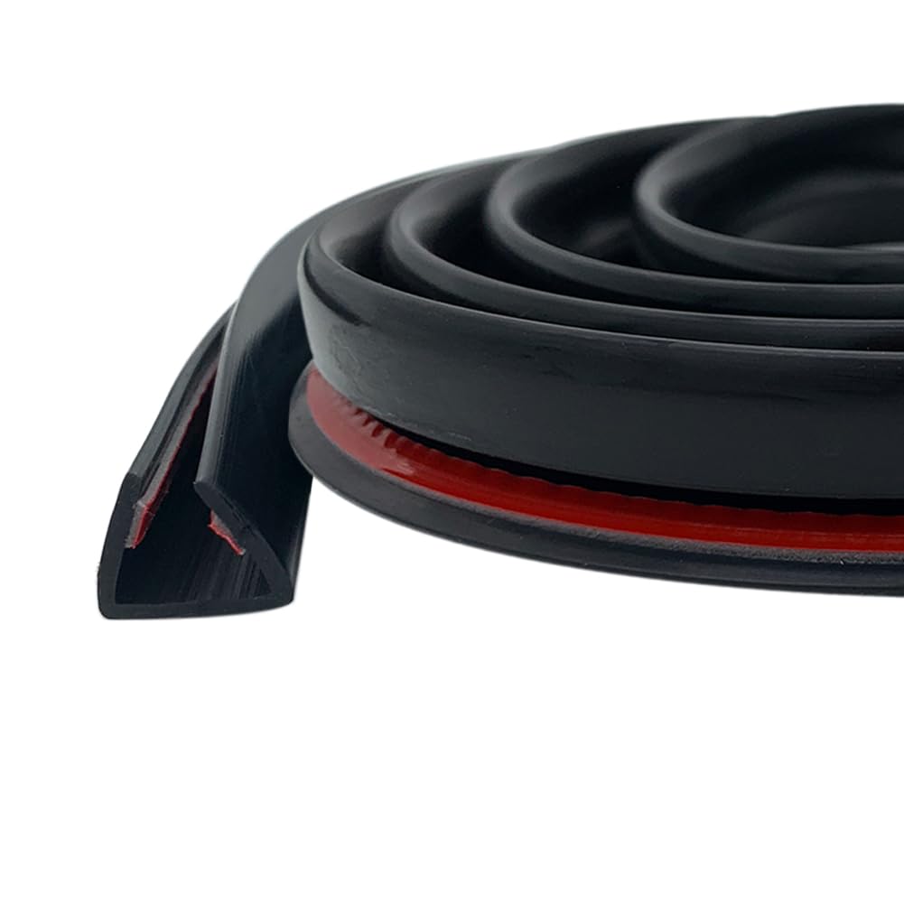 Rubber Edge Trim Black, Fits 1/2" Edge, U Channel Edge Banding for ...
