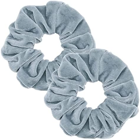 Amazon.com : 2 Pcs Gray Color Large Size Scrunchies for Women Hair ...