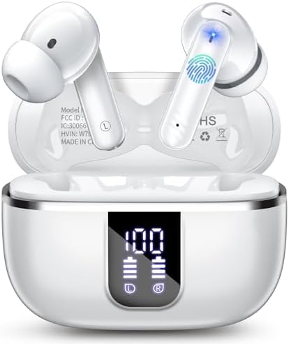 Wireless Earbuds, Bluetooth Headphones 5.4 HiFi Stereo with 4 ENC Noise ...