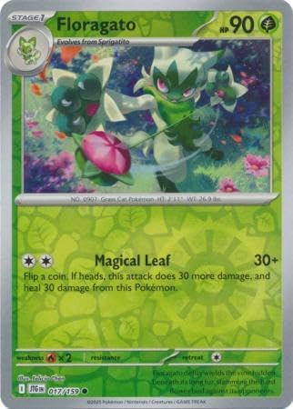 Amazon.com: Pokemon - Floragato 017/159 Journey Together – Reverse Foil ...
