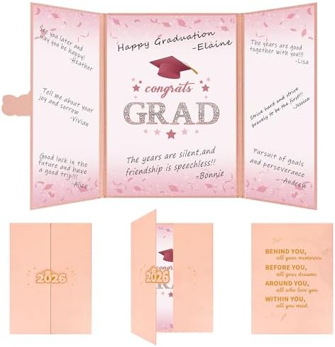Amazon.com: Vlipoeasn 2026 Graduation Guest Book Alternative, Rose Gold ...