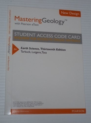 Modified MasteringGeology with Pearson eText - ValuePack Access Card - for Earth Science ...