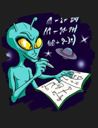 Amazon.com: Alien Studying Solving Math Science Physics Equations ...