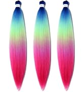 Amazon.com : BALINGHAIR Pre Stretched Braiding Hair 28 Inch Braids Hair ...