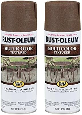 Rust-Oleum 223523 Stops Rust Multi-Color Textured Spray Paint, 12 Ounce, Autumn Brown,Count 1 ...