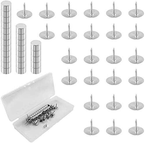 Amazon.com: 30 Pieces Magnetic Push Pins Magnetacks Magnet Thumb Tacks ...