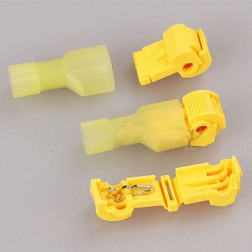 e-INFINITY 20PCS(10 Set/Pair) Yellow 20AMP T Quick Splice Crimp ...