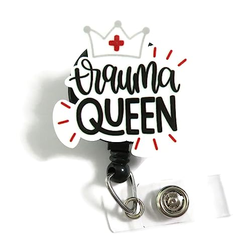 Amazon.com: Trauma Queen Badge Reel, ER Nurse Name Badge Reel, Medical ...