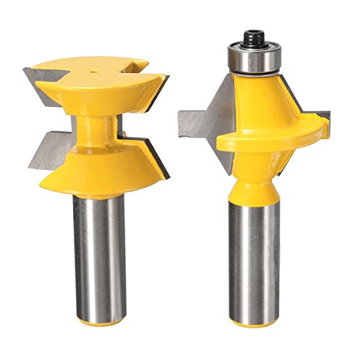 2pcs 1/2 Inch Shank Groove Router Bit Set Woodworking Cutter : Amazon ...