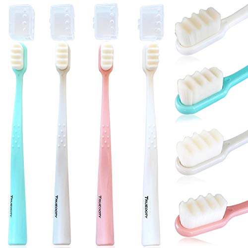 Amazon.com : Extra Soft Toothbrush 4 Pack Micro Nano Silk Toothbrushes ...