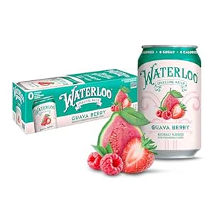 Amazon.com: Waterloo Sparkling Water, Guava Berry Naturally Flavored, 12 Fl Oz Cans (Pack of 12 ...