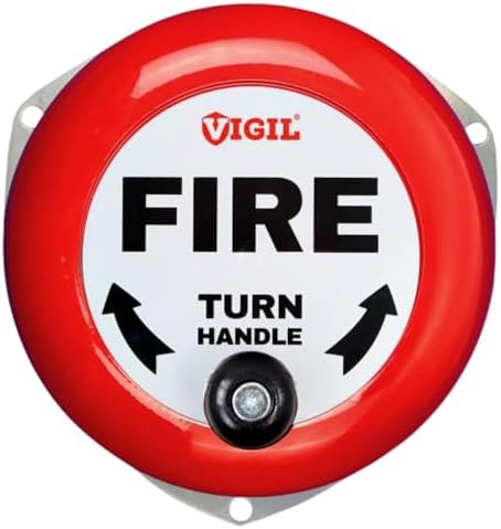 Vigil Manual Rotary Fire Alarm Bell - Emergency Alarm Fire Bell for ...