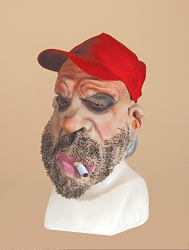 Star Power Redneck Scruffy Cigarette & Cap Bum Mask Brown One Size ...