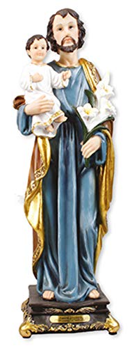 CBC Saint Joseph with Jesus – 12″ Florentine Resin Statue – BigaMart