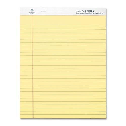 Business Source Legal Pads, Legal Ruled, 50 Sht, 8-1/2"x11-3/4",12Pack ...