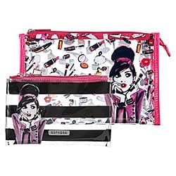 Amazon.com : Izak Bag Collection Clear Makeup/Cosmetic Bag with Mini ...