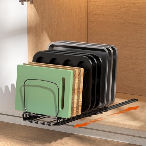 mDesign Set of 2 Baking Tray Rack - Steel Oven Tray Rack and Cutting ...
