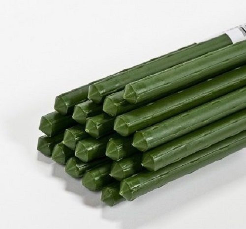 Amazon.com : 6' Foot Green Plastic Coated Steel Garden Stakes (20 ...