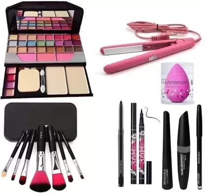 Buy Women's & Girl's TYA 6155 Multicolour Makeup Kit and 7 Black Makeup ...