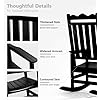 Amazon.com: Outdoor Rocking Chairs Set of 2, Weather-Resistant HDPE ...