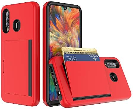 Amazon.com: FDTCYDS Galaxy A50 Case with Card Holder,Shockproof Armor ...