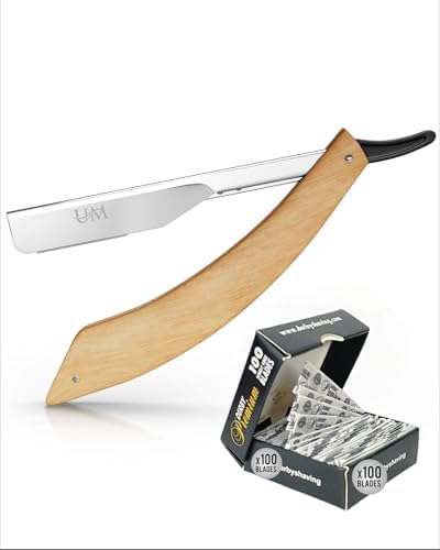 Amazon.com: UM Supplies Razor + 100 BLADES | Professional Straight Edge ...