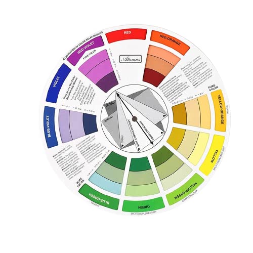 Buy Hansi Artist Tattoo Pigment Paint Color Mixing Guide Palette Wheel ...