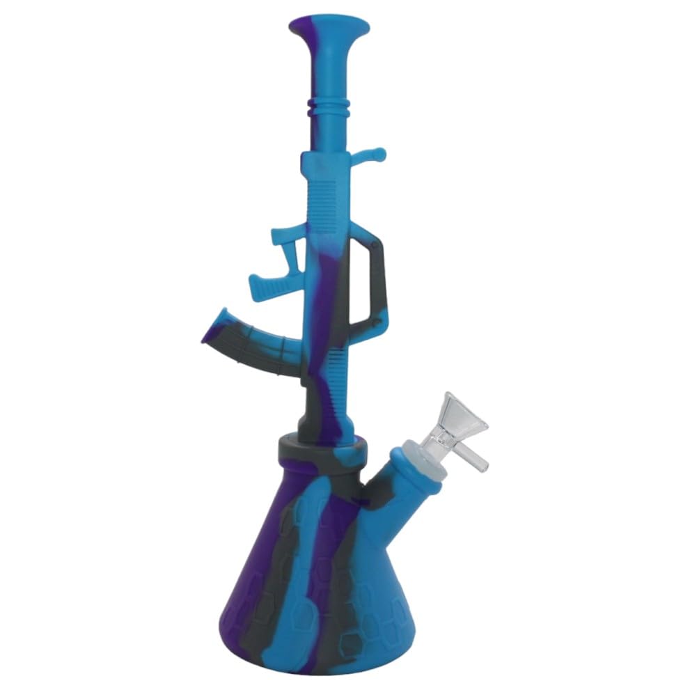 STRONG BONG 12 inch Gun-Shaped Silicon Bong Unbreakable & Detachable ...