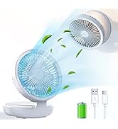 Amazon.com: shinic Ultra Quiet Table Fan, Rechargeable Battery Operated ...