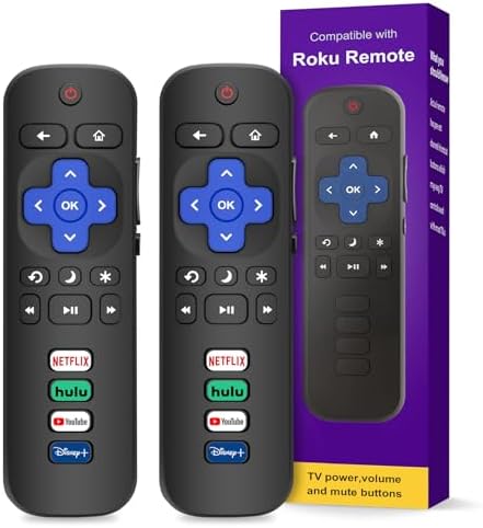 Amazon.com: Remote for Roku TV, 2-Pack Classic Roku Remotes Compatible ...