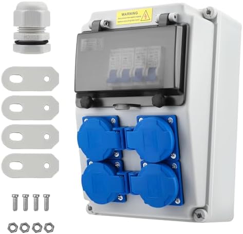 Baustromverteiler 16A, Wandverteiler 230V Stromverteiler Aufputz ...