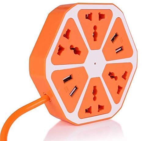 Buy OUXUS Extension Cord with USB Port 4 Universal Multi Plug Point ...