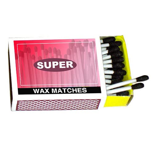 ZM Small Size Wax Match Box / 5600 Safety Wax Match Sticks - Pack of ...